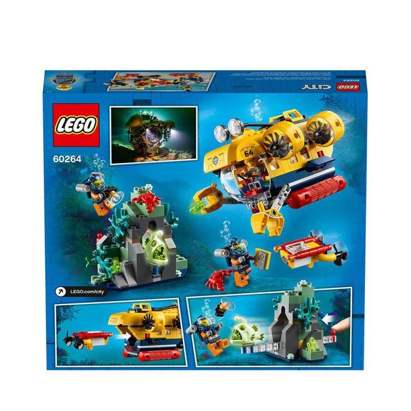 60264 - LEGO® City - Le sous-marin d'exploration LEGO : King Jouet ...